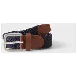 Flechtgürtel name it "NKMSIECE BELT NOOS", Damen, Gr. 55, blau (schwarz sapphire), Web, Kunstfaser, unifarben mit Farbeinsatz, Gürtel
