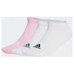Funktionssocken Adidas PERFORMANCE "CUSHIONED LOWCUT SOCKEN, 3 PAAR", Herren, Gr. XL (46/48), weiß (weiß, weiß, true pink), Obermaterial: 62% Baumwolle, 36% Polyester, 1% Elasthan, 1% sonstige Fasern, Socken, Sneaker Socken, Kurzsocken, 3er Packung