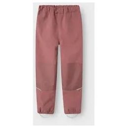 Regenhose name it "NKNALFA PANT SOLID NOOS", Mädchen, Gr. 86, N-Gr, rosa (wistful mauve), Softshell, Obermaterial: 96% Polyester, 4% Elasthan, unifarben, regular fit normal, Hosen