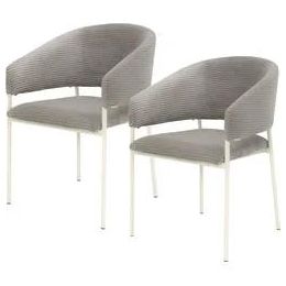 Armlehnstuhl Tom Tailor HOME "EMBRACE ARMCHAIR", weiß (light wood, off, weiß, off, weiß), B:51cm H:81,5cm T:57,5cm, Metall, Stoff, Stühle, Esszimmerstuhl, mit Armlehnen, 4-Fußgestell, Rückenausschnitt