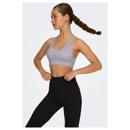 Sport-BH Only Play "ONPDAISY SEAM SPORTS BRA - NOOS", Damen, Gr. M (38), N-Gr, beige (evening haze), Jersey, Obermaterial: 92% Polyamid, 8% Elasthan, unifarben, slim fit, BHs, nahtlose Verarbeitung