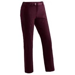 Outdoorhose Maier Sports "DA-HOSE LINING EL. LULAKA WINTER", Damen, Gr. 38, N-Gr, rich soil, Obermaterial: 90% Polyamid, 10% Elasthan, Hosen