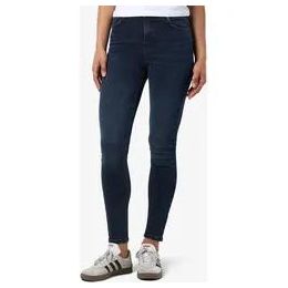 Skinny-fit-Jeans Noisy may "NMSENDIE HW AUTHENTIC SKINY AZ445DB NOOS", Damen, Gr. 27, Länge 30, blau (dunkelblau denim), Denim/Jeans, Obermaterial: 98% Baumwolle, 2% Elasthan, unifarben, skinny fit, Jeans