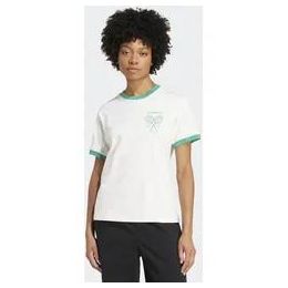T-Shirt Adidas ORIGINALS "TENNIS TEE", Damen, Gr. L, weiß (cloud weiß), Obermaterial: 100% Baumwolle, Shirts