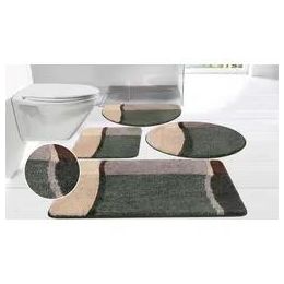 Badematte my home "Belio, Badvorleger, Badezimmer Teppich" Gr. 8, dunkelgrün, H:20mm, Kunstfaser, Badematten, Badematte, Badteppich, Badematten auch als 2 tlg. Set erhältlich, bunt