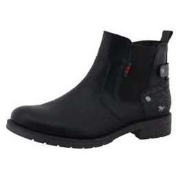 Winterboots Mustang SHOES "Elfi", Damen, Gr. 39, schwarz, Lederimitat, Textil, Schuhe, Winterboots mit Stretcheinsatz