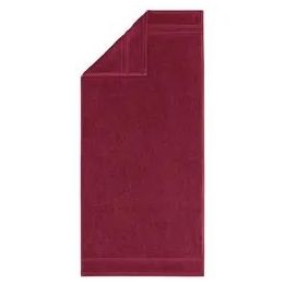 Handtücher Egeria "Manhatten Gold", rot (morello), B:50cm L:100cm, Frottier, Obermaterial: 100% Baumwolle, Handtücher, Uni Programm mit Streifenbordüre, reine Baumwolle