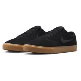 Sneaker Nike SPORTSWEAR "CHARGE SUEDE", Gr. 46, schwarz, anthrazit, schwarz, gum light braun, Leder, Schuhe