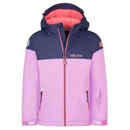Winterjacke Trollkids "GIRLS HALLINGDAL JACKET", M&auml;dchen, Gr. 164, rosa (light violet, deep violet, coral pink), Obermaterial: 100% Polyester. Futter: 100% Polyamid. Wattierung: 100% Polyester, Jacken Winterjacke, mit reflektierenden Aufdrucken, wasserdicht und atmungsaktiv