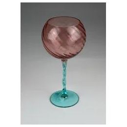 Cocktailglas AM Design "Handgefertigt", pink, blau, B:11cm H:22cm, Glas, Trinkgefäße, 3er Set
