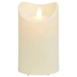 IC HOME LED Dekolicht "LED-Kerze für aussen, Weihnachtsdeko", beige (cremefarben), Ø 8,9cm H: 15,3cm, 1 Stk., Leuchten, mit beweglicher Flamme, Ø ca. 8,9 cm, LED-Outdoor Kerze