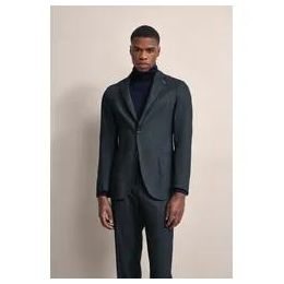 Sakko Bugatti, Herren, Gr. 56, blau (marine), 78% Polyester, 16% Viskose, 4% Wolle, 2% Elasthan, unifarben, slim fit, Manschette, Sakkos, mit runden Schultern