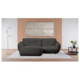 Ecksofa BETYPE "Be Fluffy", grau (anthracit), B:269cm H:87cm T:184cm, 100% Polyester, Sofas, Softes Sitzgefühl, moderne Kedernaht, hochwertiger Bezug