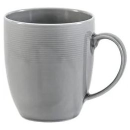 Becher Van Well "Kaffeebecher Jive, 400 ml, 6 Stück", grau, B:12,5cm H:10cm Ø:9cm, Porzellan, Trinkgefäße, dezentes Spiraldekor, spülmaschinen-und mikrowellengeeignet