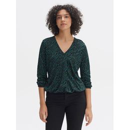 Opus Bluse in Grün/ Schwarz - 65% | Größe 40 | Damen-blusen