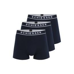 Schiesser Boxershorts Herren Gr&ouml;&szlig;e L/XL dunkelblau / wei&szlig;