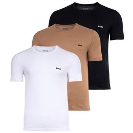 BOSS Shirt 'Classic' male size XXL Light brown / Black / White