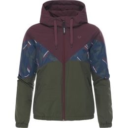 Ragwear Funktionsjacke 'Rochele Youmodo' Damen Gr&ouml;&szlig;e M dunkelblau / gr&uuml;n / weinrot / wei&szlig;