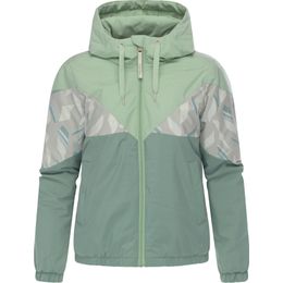 Ragwear Funktionsjacke 'Rochele' Damen Gr&ouml;&szlig;e XL hellblau / stone / gr&uuml;n / apfel