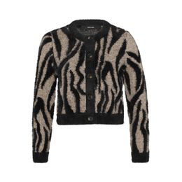 Vero Moda Petite Strickjacke 'VMVALENTINA' Damen Gr&ouml;&szlig;e XXS dunkelbeige / schwarz