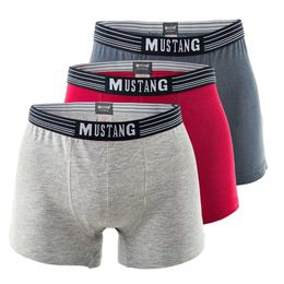 Mustang Trunks Herren Gr&ouml;&szlig;e S taubenblau / graumeliert / rot