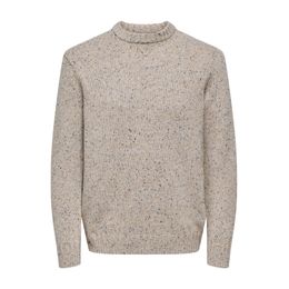 Only & Sons Only & Sons Pullover 'ONSBIRKY' Herren Gr&ouml;&szlig;e XS dunkelbeige / hellgrau