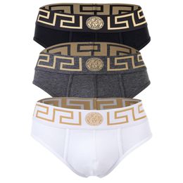 Versace Slip Herren Gr&ouml;&szlig;e M gold / graumeliert / schwarz / wei&szlig;