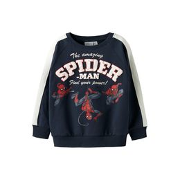 name it Sweatshirt 'MOBERT SPIDER' Jungen Größe 98 navy / rot / weiß