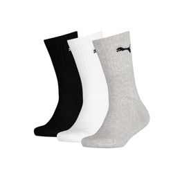 Puma Socken M&auml;dchen Gr&ouml;&szlig;e 35/38 hellgrau / schwarz / wei&szlig;