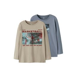 name it Shirt 'NKMVOTO' Jungen Gr&ouml;&szlig;e 158/164 saphir / taubenblau / stone / dunkelrot