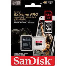 Sandisk microSDXC 512GB Extreme Pro A2 C10 V30 UHS-I U3
