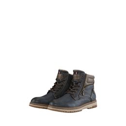 Tom Tailor Herren Wasserdichte Stiefeletten mit F&uuml;tterung, blau, Uni, Gr. 41