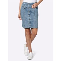 Heine Damen Jeansrock, Blau, Gr. 38, Kurze R&ouml;cke, Material: Baumwolle