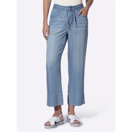 Heine Damen Culotte, Blau, Gr. 40, 7/8-Hose, Material: Lyocell