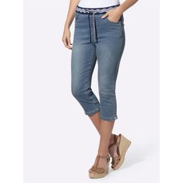 Heine Damen Push-up-Jeans, Blau, Gr. 48, Kurze Jeans, Material: Baumwolle