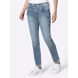 Heine Damen Jeans, Blau, Gr. 36, Boyfriend, Material: Baumwolle