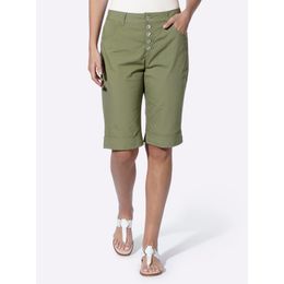 Heine Damen Jeansshort, Gr&uuml;n, Gr. 42, Shorts, Material: Baumwolle