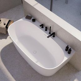 neoro n50 Vorwand-Badewanne L: 160 B: 84,5 H: 55 cm, mit pflegeleichter Oberfl&auml;che, BN0514WM,