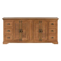 Sideboard Mango 200x45x90 beige ge&ouml;lt TOULOUSE #17