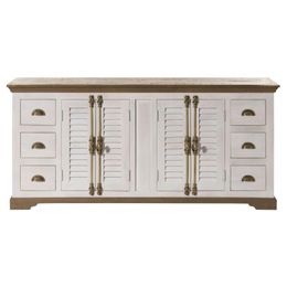 Sideboard Mango 200x45x90 wei&szlig; lackiert TOULOUSE #117
