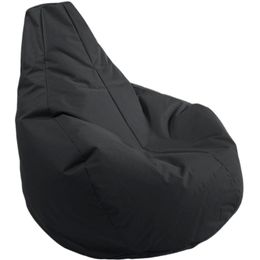 Sitzsack Kinzler "Gamer", schwarz, B:100cm H:100cm, Polyester, Sitzsäcke, Uni Farben, mit Rückenlehne, Outdoor geeignet, Kinderzimmer
