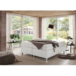 Boxspringbett "London", weiß, B:160cm L:200cm, Westfalia Schlafkomfort, Komplettbetten