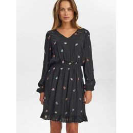 Nümph Jerseykleid NÜMPH "Nümph Dress NUERIKA", Damen, Gr. 34, caviar, Obermaterial: 100% Viskose, Kleider