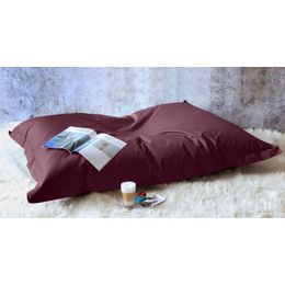 Sitzsack Kinzler "Sylt", lila (pflaume), B:130cm H:15cm, Baumwolle, Sitzsäcke, Uni Farben, Bezug aus Baumwolle, ideal im Wohnzimmer & Kinderzimmer