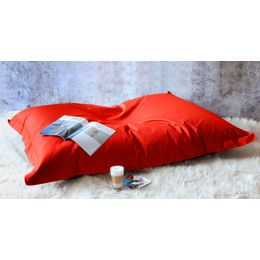 Sitzsack Kinzler "Sylt", rot, B:130cm H:15cm, Baumwolle, Sitzsäcke, Uni Farben, Bezug aus Baumwolle, ideal im Wohnzimmer & Kinderzimmer
