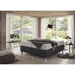 Boxspringbett "London", anthrazit, B:180cm L:200cm, Westfalia Schlafkomfort, Komplettbetten