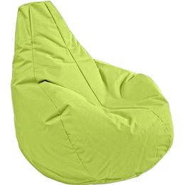 Sitzsack Kinzler "Gamer", grün (apfelgrün), B:100cm H:100cm, Polyester, Sitzsäcke, Uni Farben, mit Rückenlehne, Outdoor geeignet, Kinderzimmer