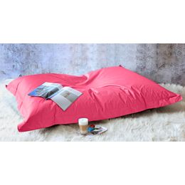 Sitzsack Kinzler "Sylt", pink, B:130cm H:15cm, Baumwolle, Sitzsäcke, Uni Farben, Bezug aus Baumwolle, ideal im Wohnzimmer & Kinderzimmer