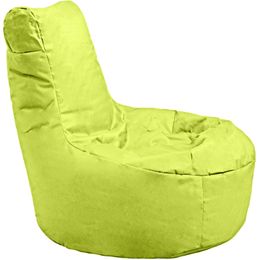 Sitzsack Kinzler "Chilly", grün (apfelgrün), B:78cm H:80cm, Polyester, Sitzsäcke, Loungesessel, Uni Farben, mit Rückenlehne, Outdoor geeignet