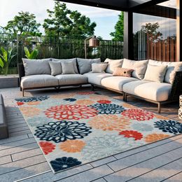 Teppich OTTO HOME "Tamsin, LAGERRÄUMUNG", grau, B:160cm H:8mm L:230cm, Polypropylen (PP), Teppiche, Hoch-Tief Effekt, In- und Outdoor geeignet, Terrasse & Balkon